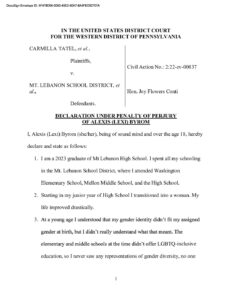 Declaration of L. Byrom (signed) | Women's Law Project